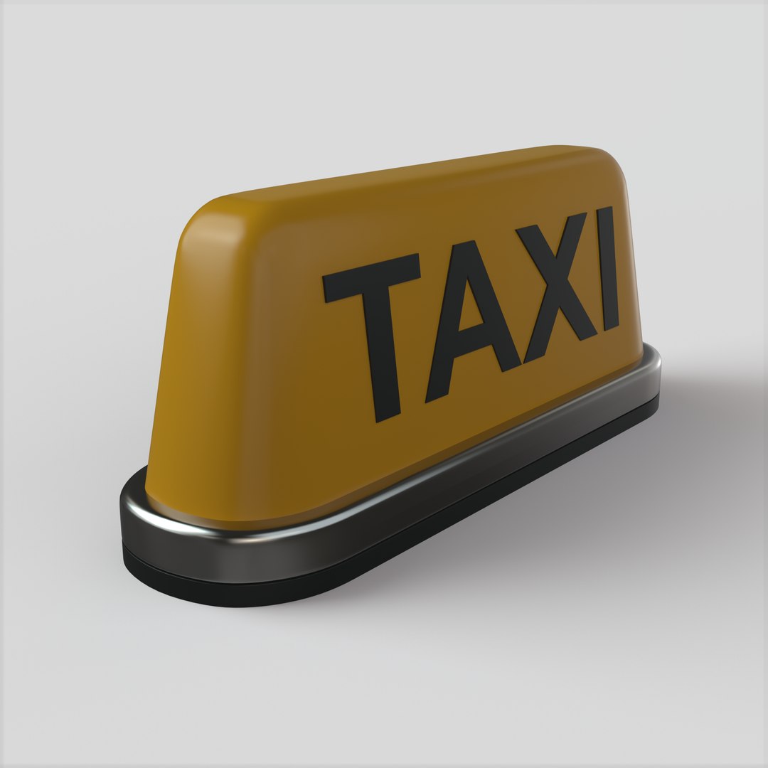 3D Model Taxi Sign - TurboSquid 1754755