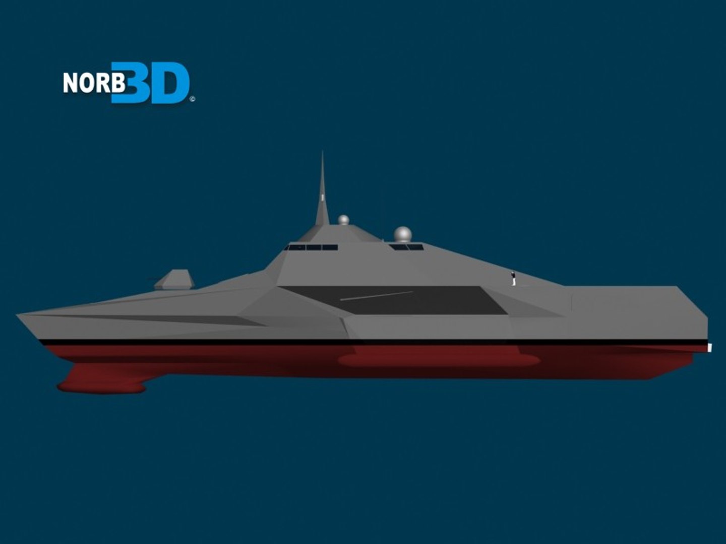 3d Model Stealth Frigate
