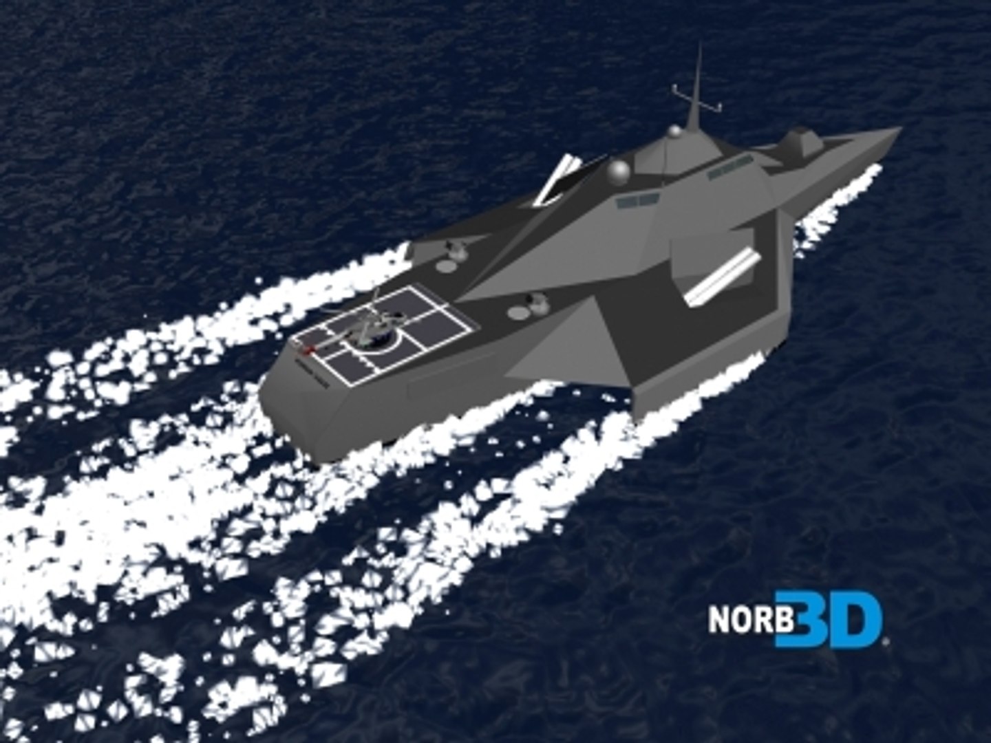 3d Model Stealth Frigate