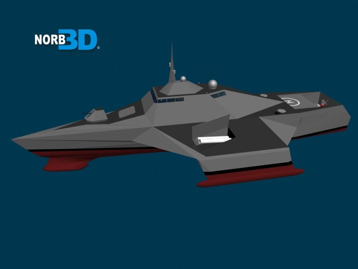 3d Model Stealth Frigate