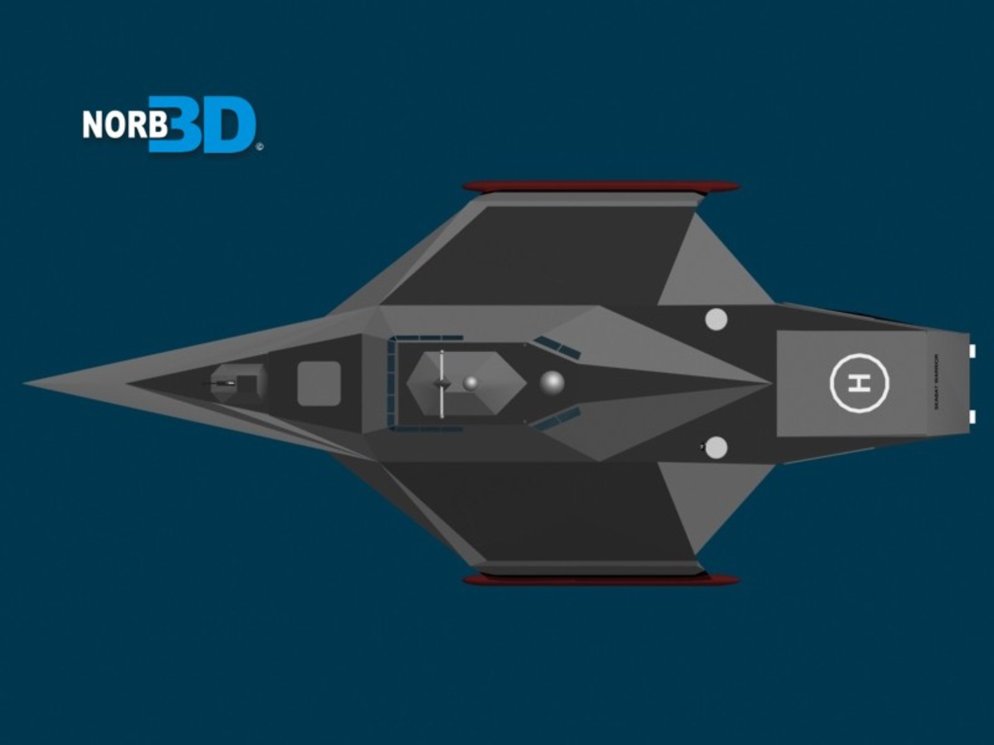 3d Model Stealth Frigate