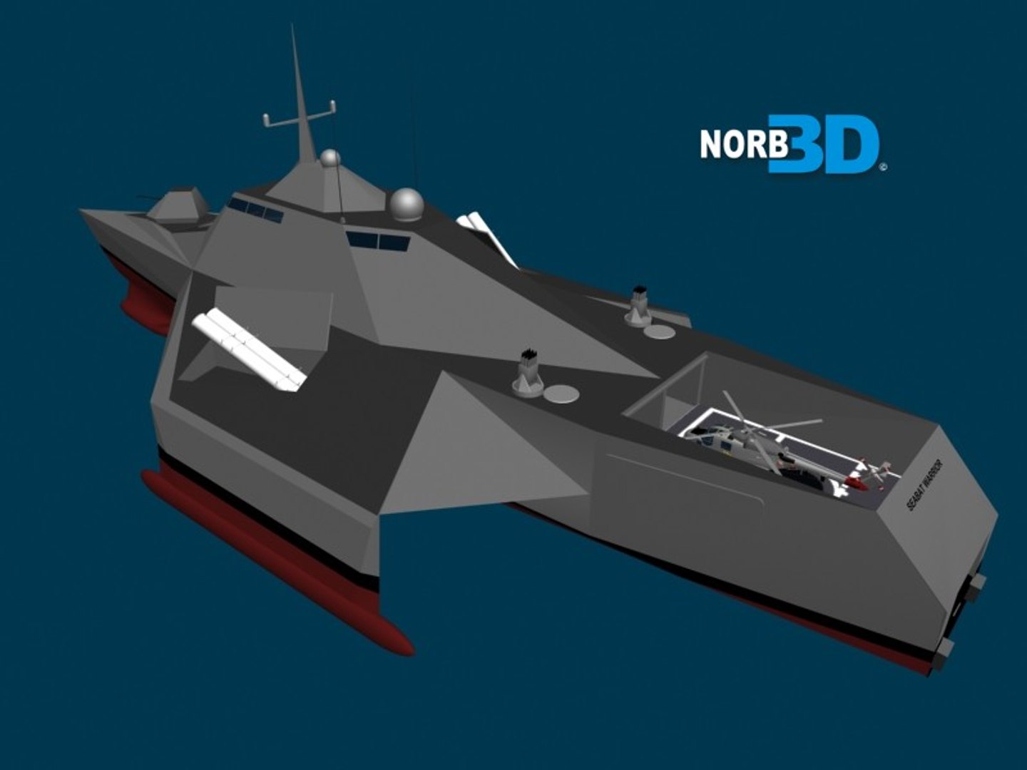 3d Model Stealth Frigate