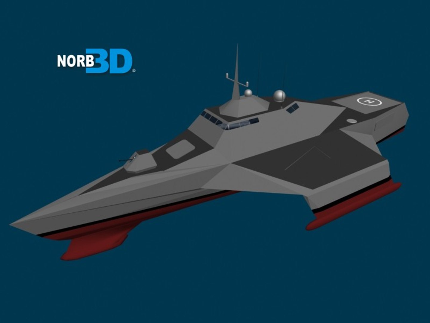 3d Model Stealth Frigate