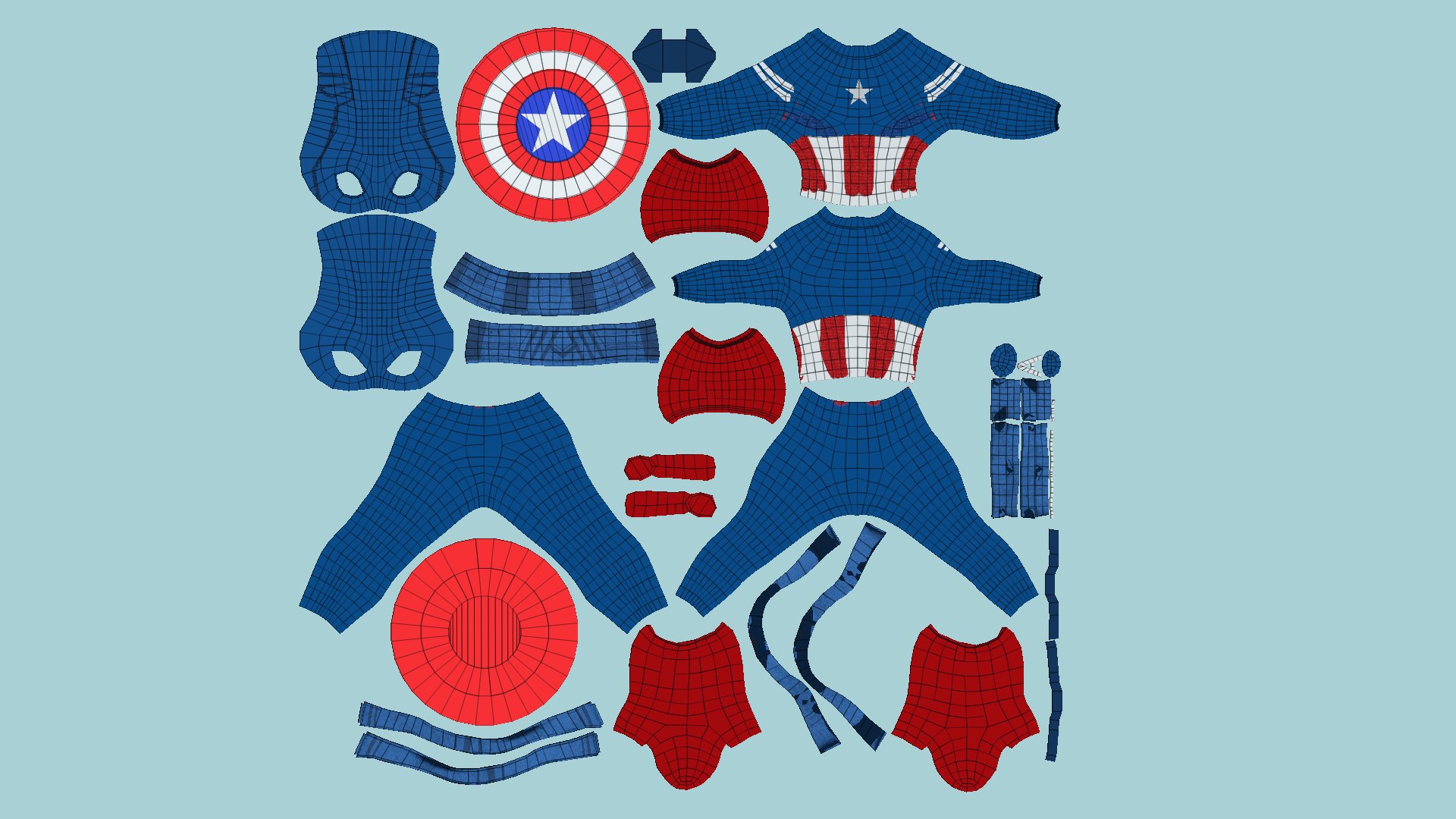 Captain America Outfit 04 - Character Design Fashion 3D - TurboSquid ...