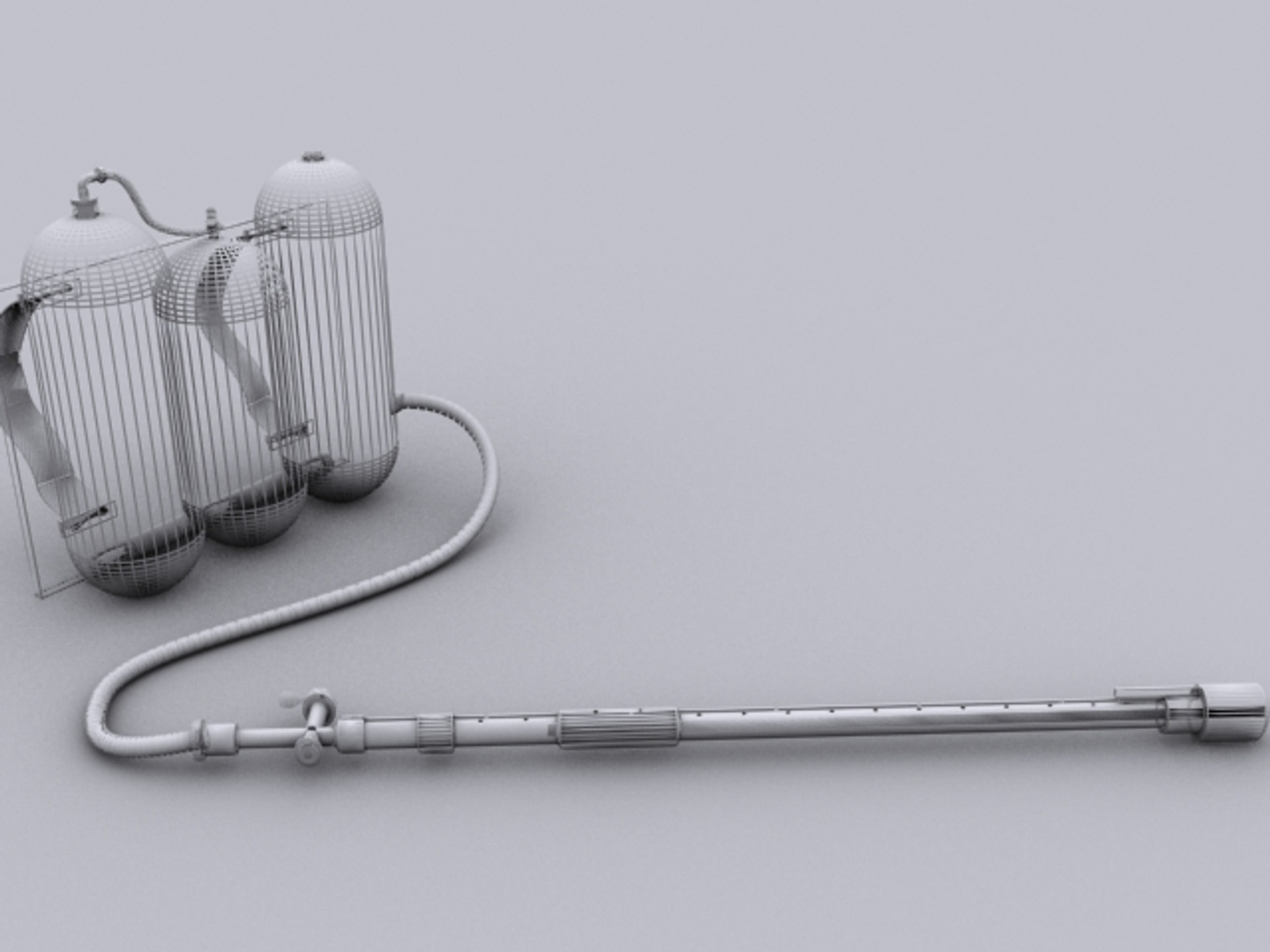 3d flame thrower model