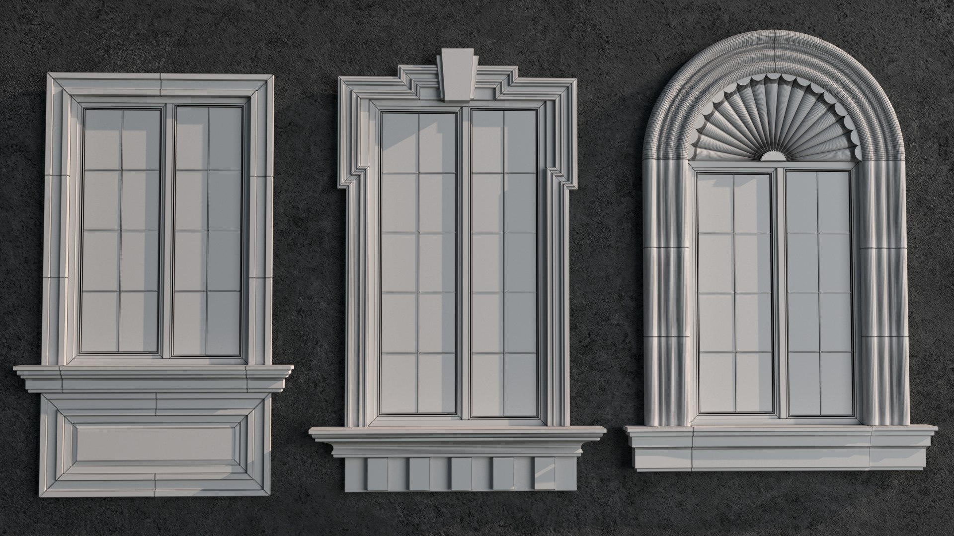 Windows In The Style Of Modern Classics 5 3d Model 3D Model ...