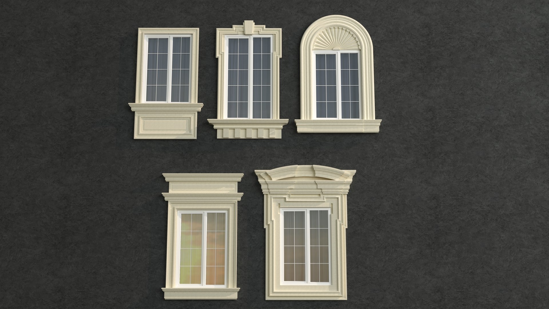Windows In The Style Of Modern Classics 5 3d Model 3D Model ...