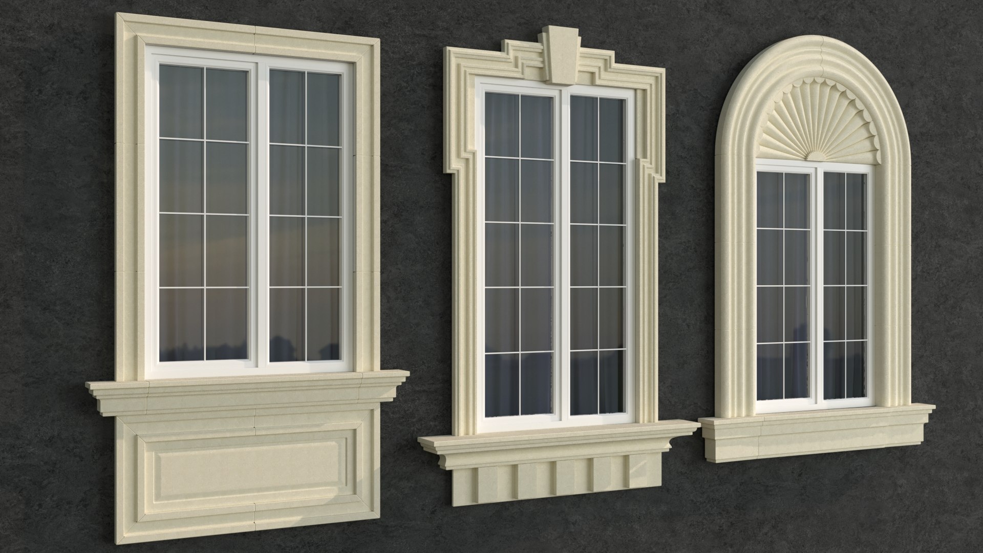 Windows In The Style Of Modern Classics 5 3d Model 3D Model ...