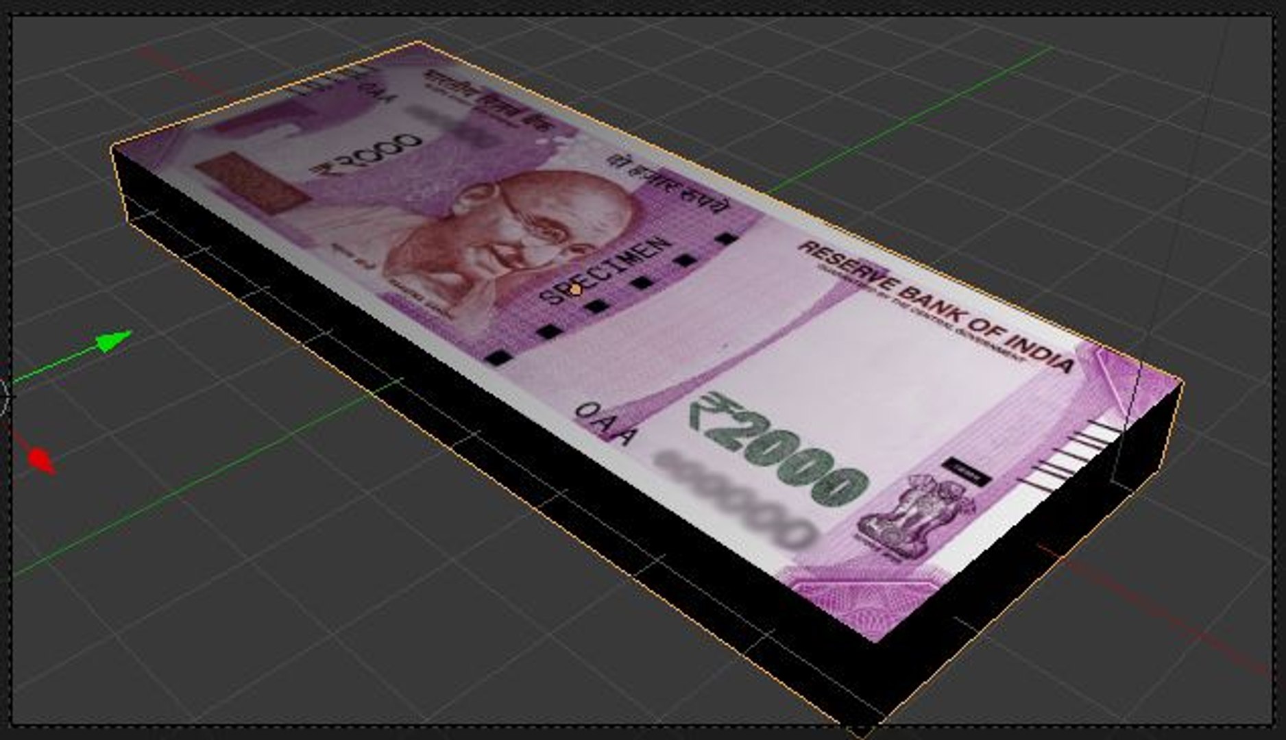 India 2000 Rs Note 3D - TurboSquid 1273418
