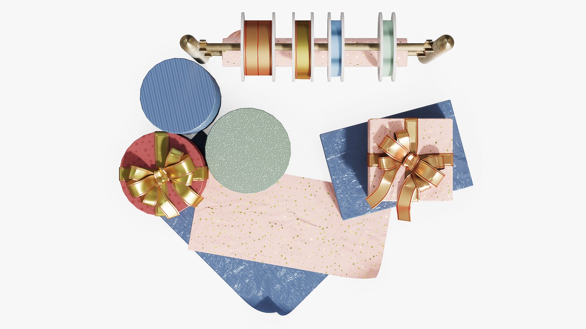 3D Gift Wrapping Kit - TurboSquid 2235179