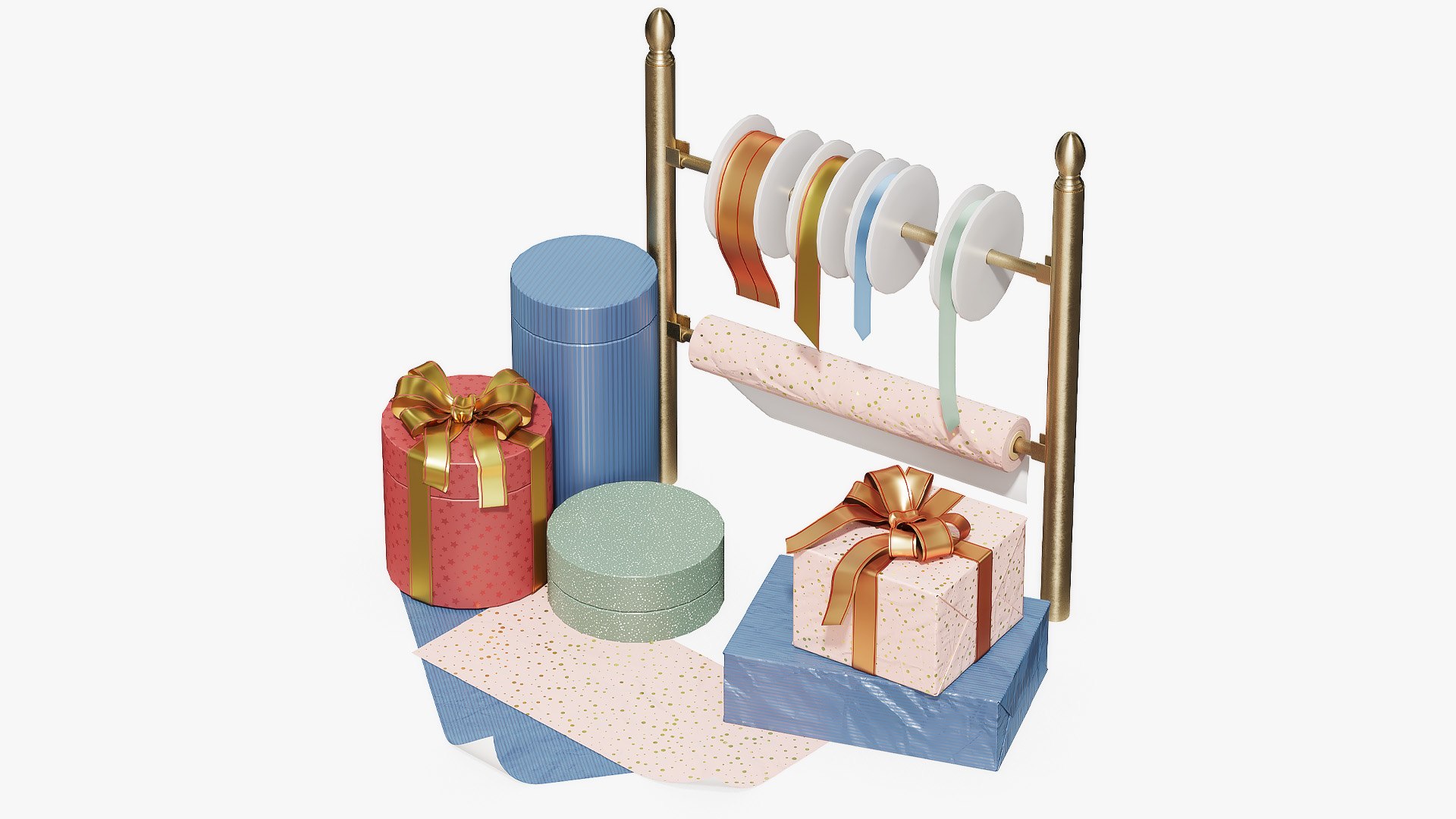 3D Gift Wrapping Kit - TurboSquid 2235179
