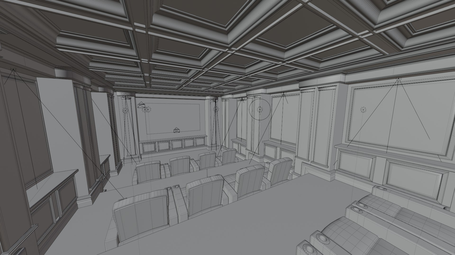 Traditional Home Theater 3D - TurboSquid 2060086