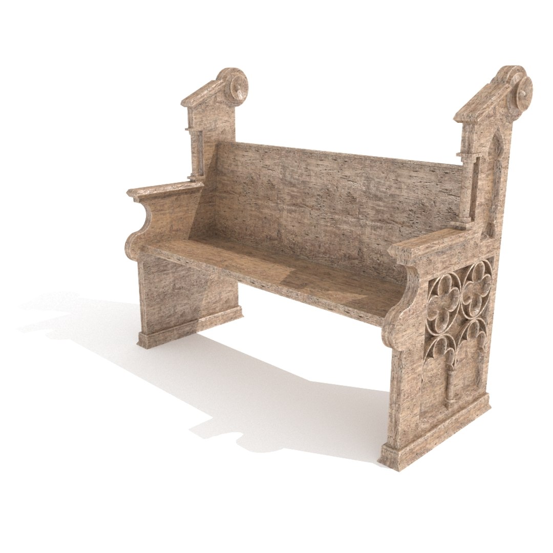 Gothic Church Bench Max