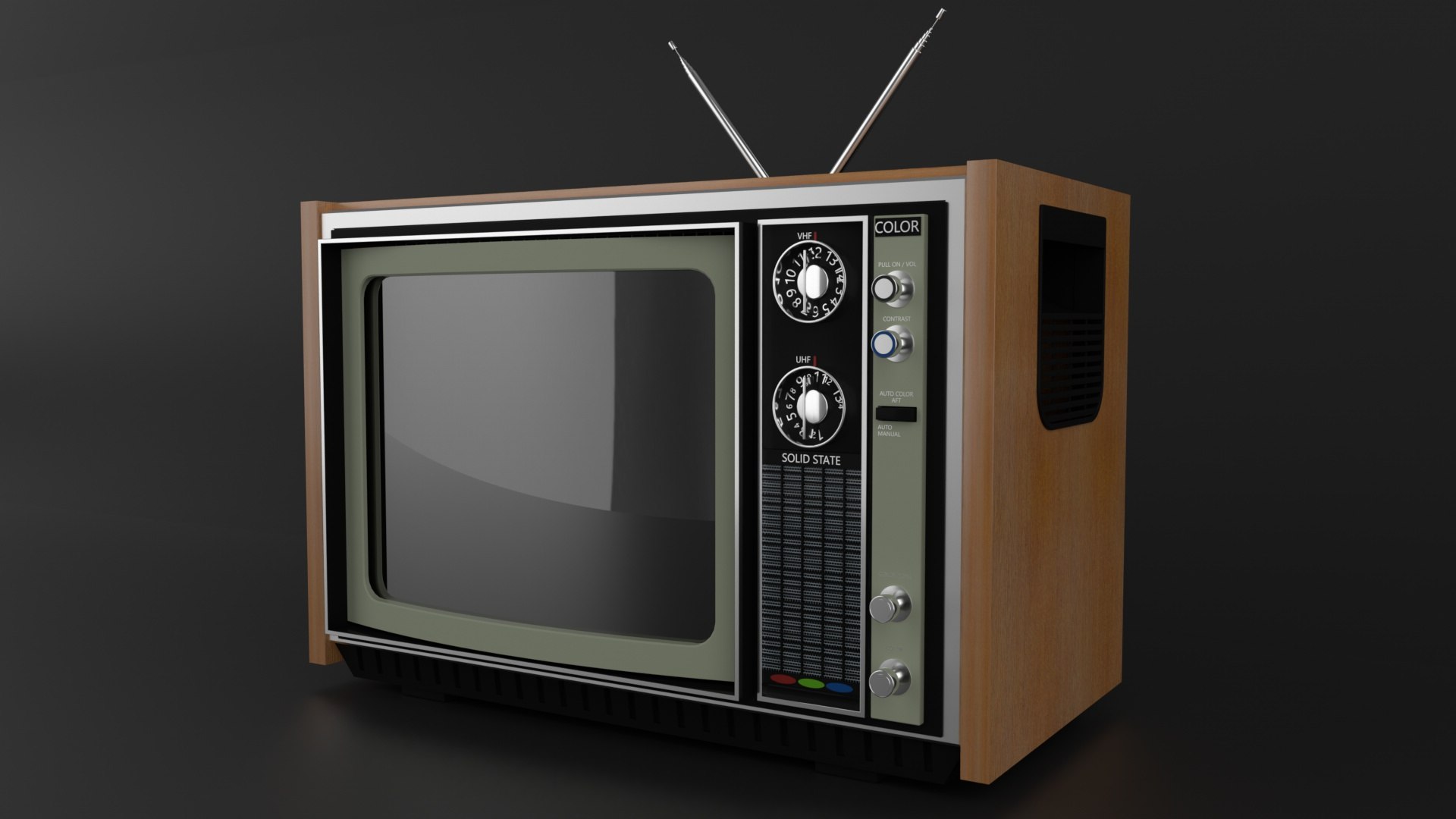 Old Retro Tv Octane 3D Model - TurboSquid 1611425