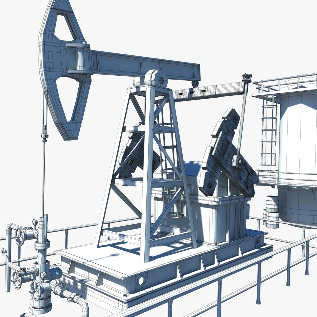 3d Oil Pump Jack Model