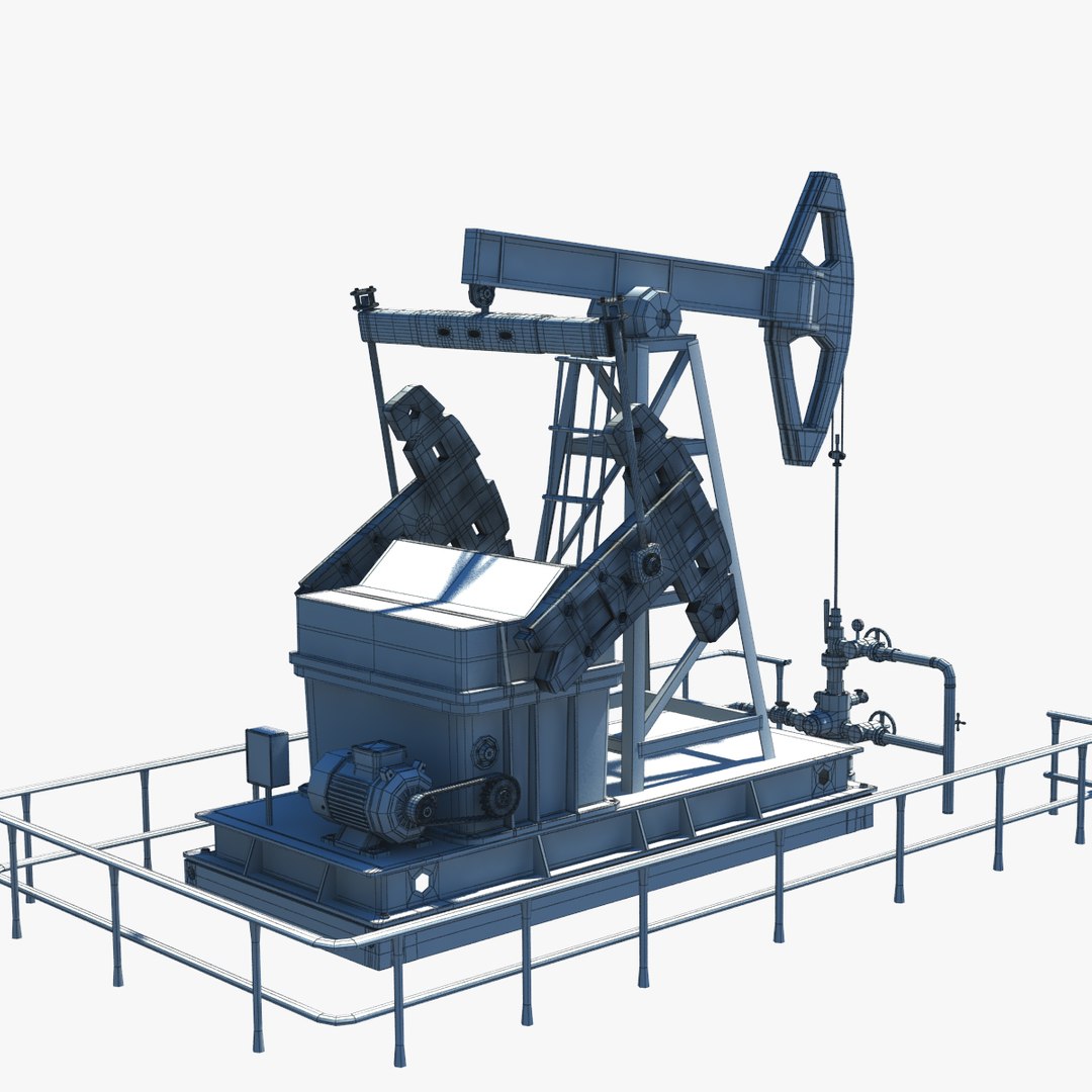 3d Oil Pump Jack Model