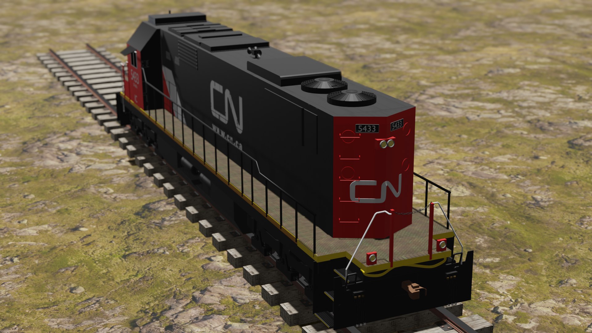 3D Locomotive Train Engine CN SD60 Model - TurboSquid 2168651