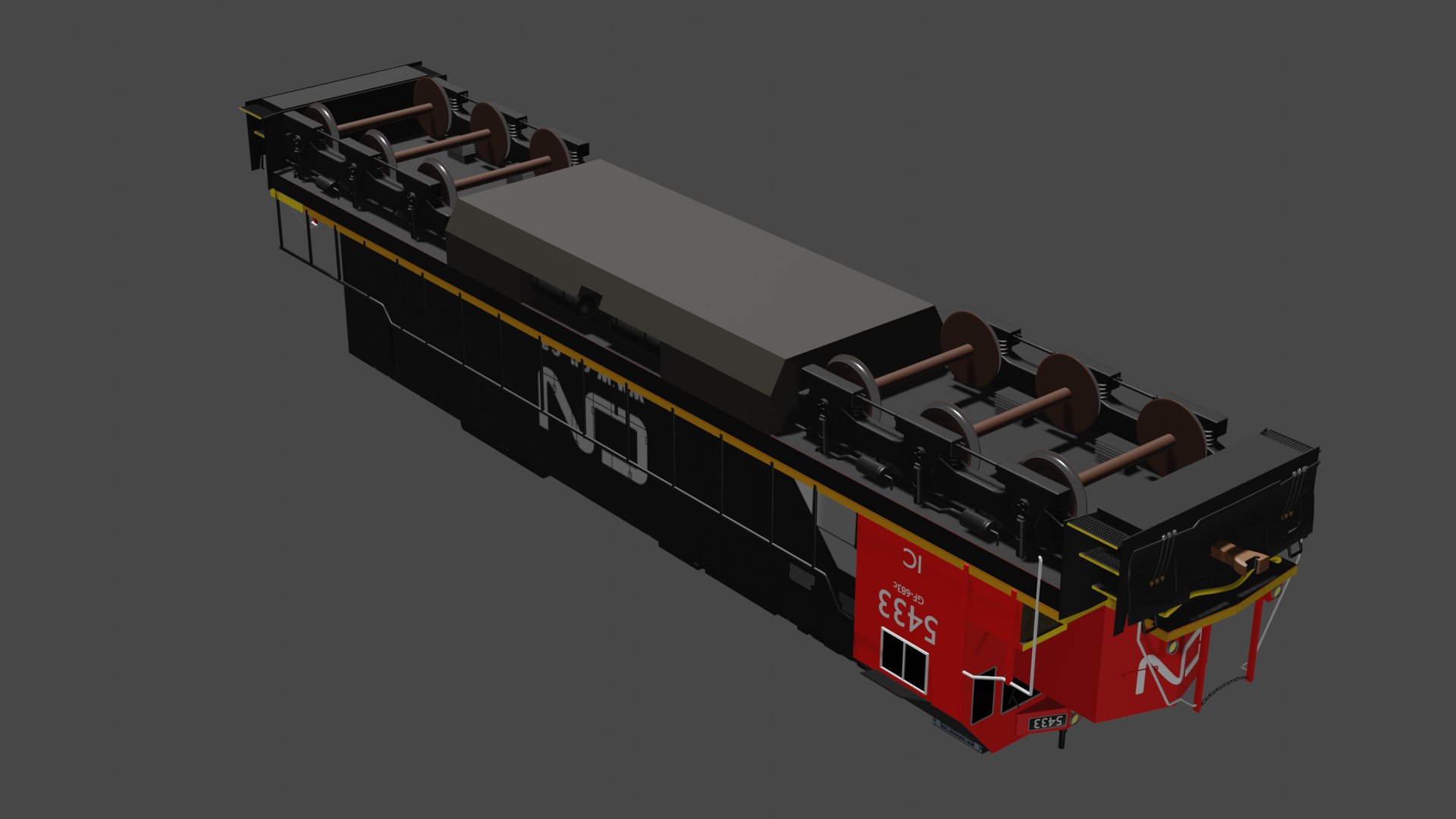 3D Locomotive Train Engine CN SD60 Model - TurboSquid 2168651