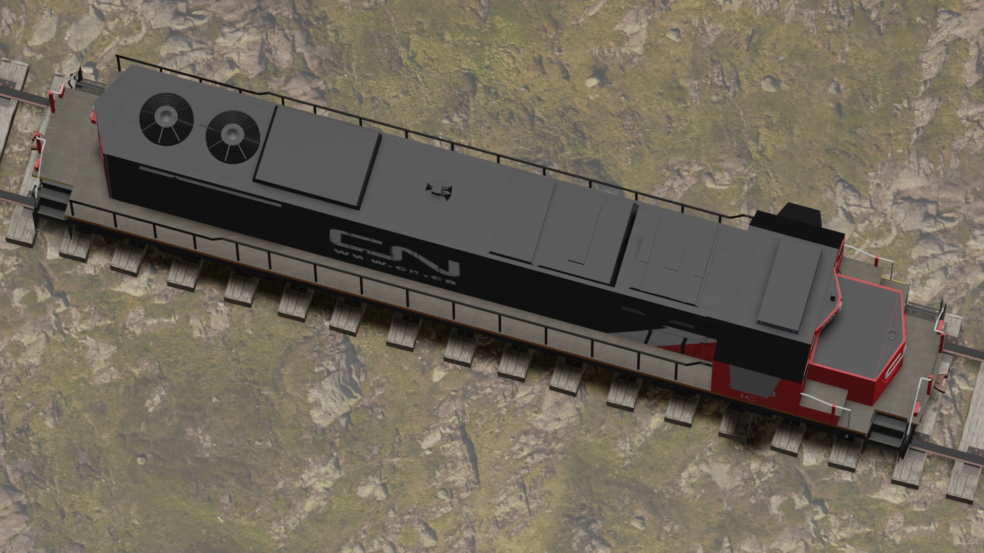 3D Locomotive Train Engine CN SD60 Model - TurboSquid 2168651