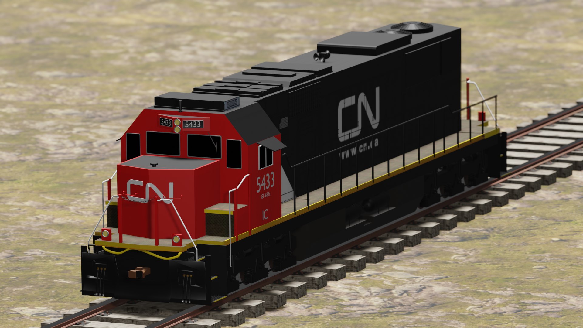3D Locomotive Train Engine CN SD60 Model - TurboSquid 2168651