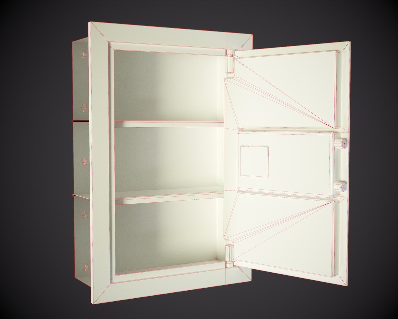 3D Wall Mounted Safe PBR - TurboSquid 1857055