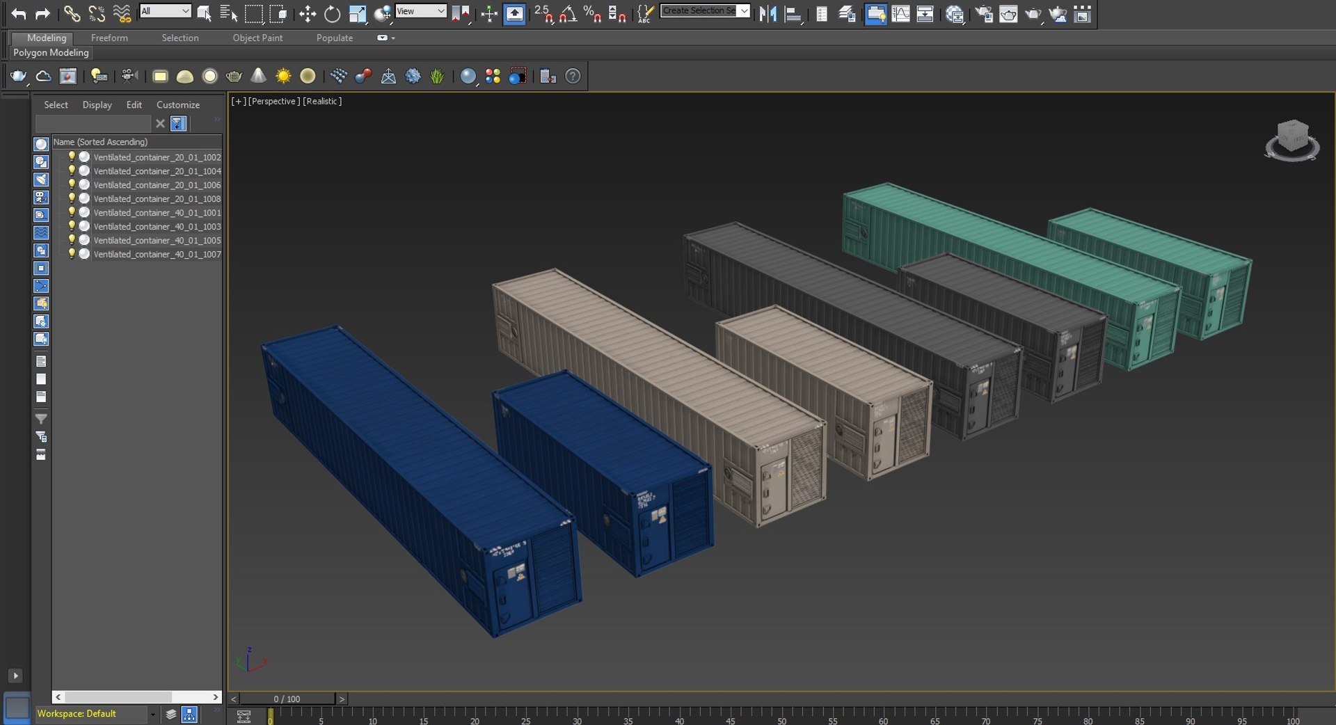 3D Ventilated Container Model - TurboSquid 2189946