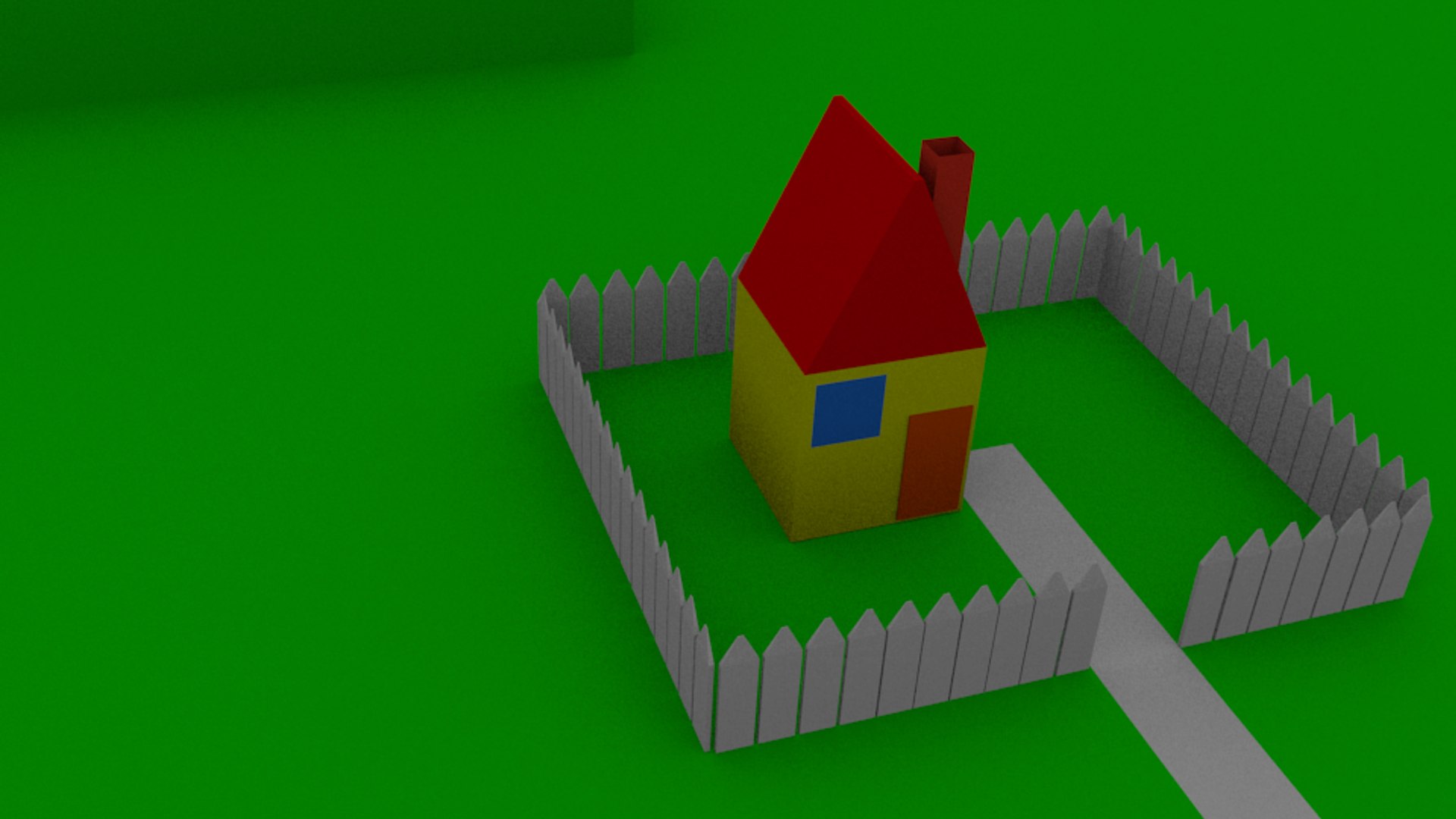 3d Model Simple Cartoonish House