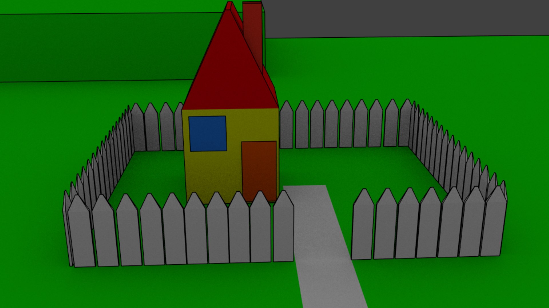 3d Model Simple Cartoonish House