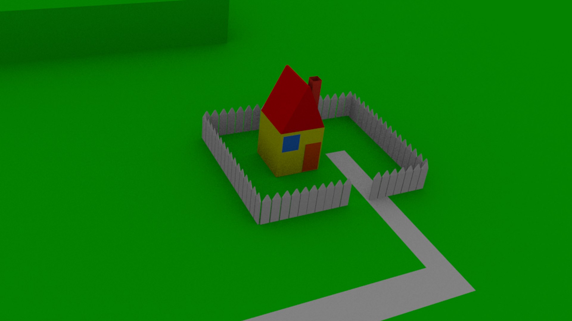 3d Model Simple Cartoonish House
