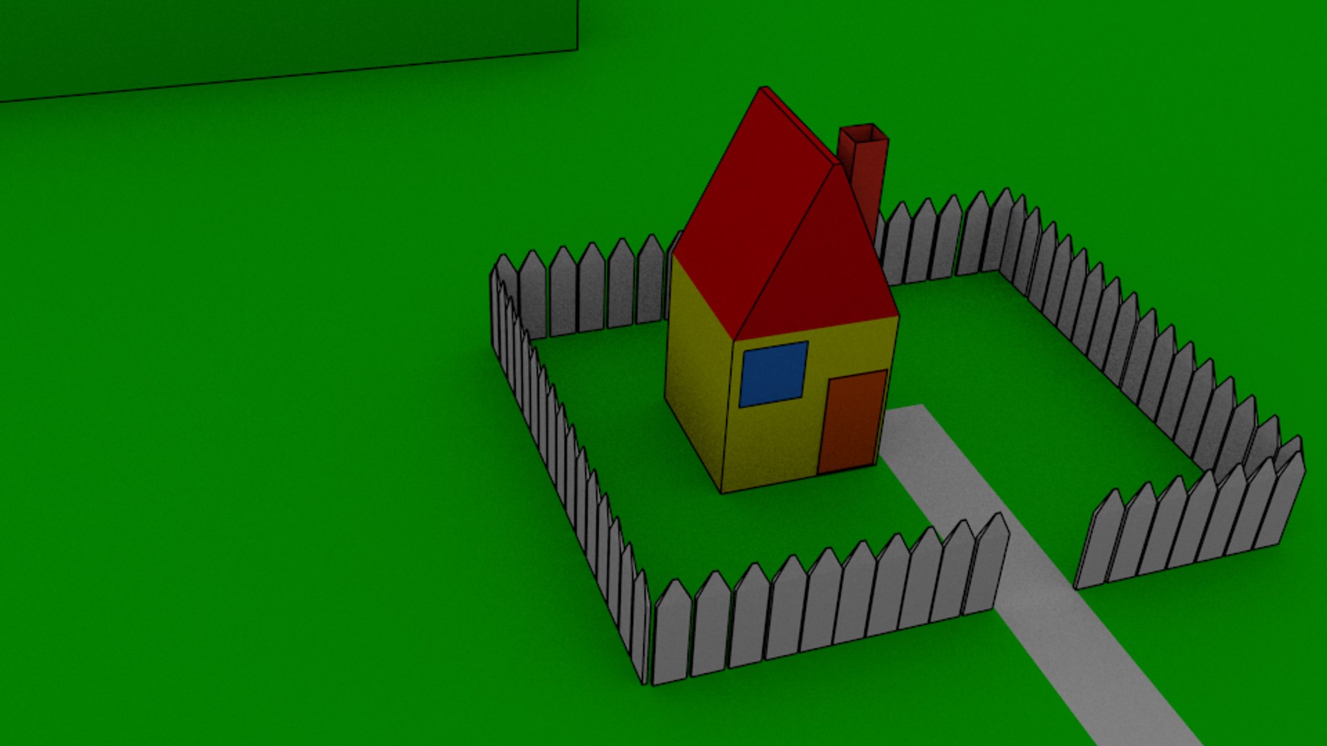 3d Model Simple Cartoonish House