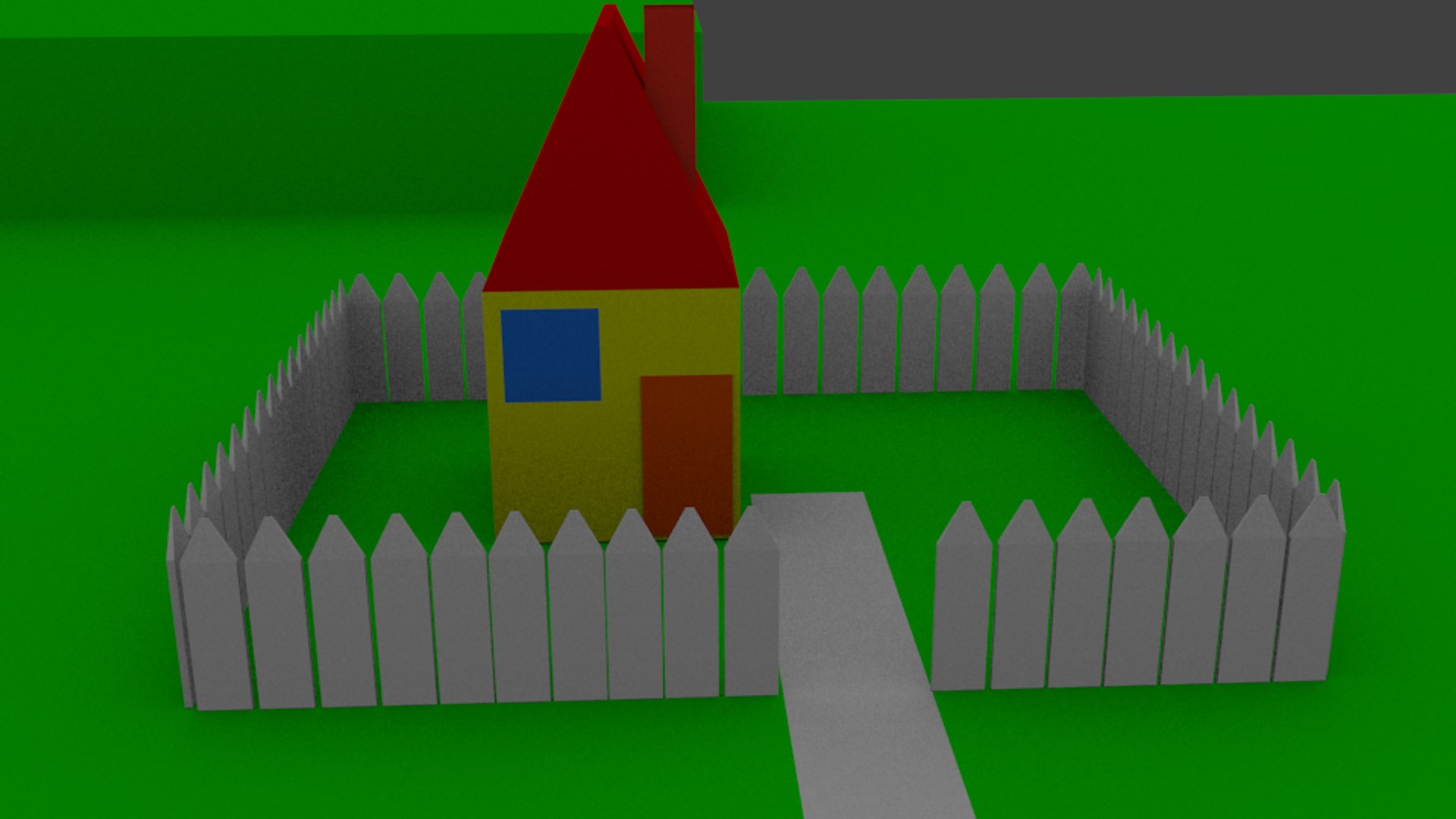 3d Model Simple Cartoonish House