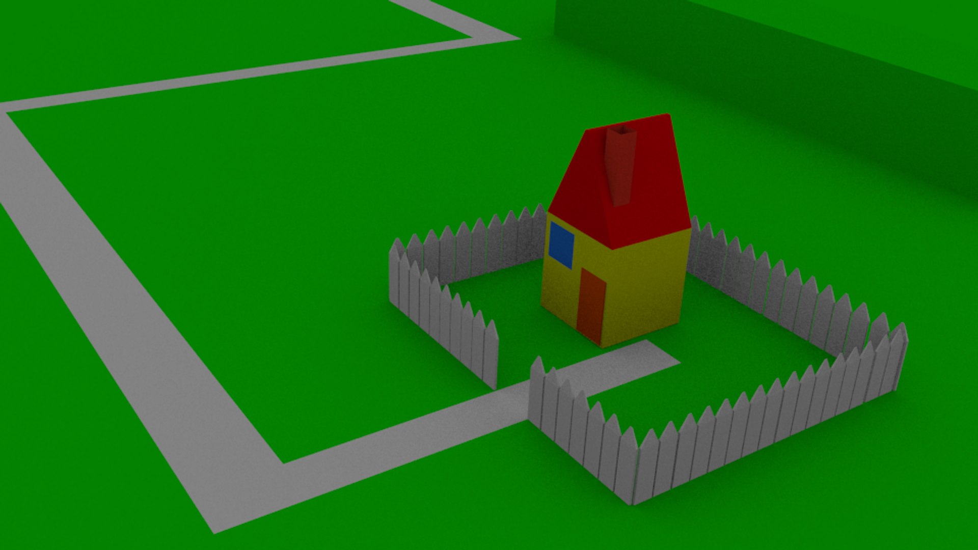 3d Model Simple Cartoonish House