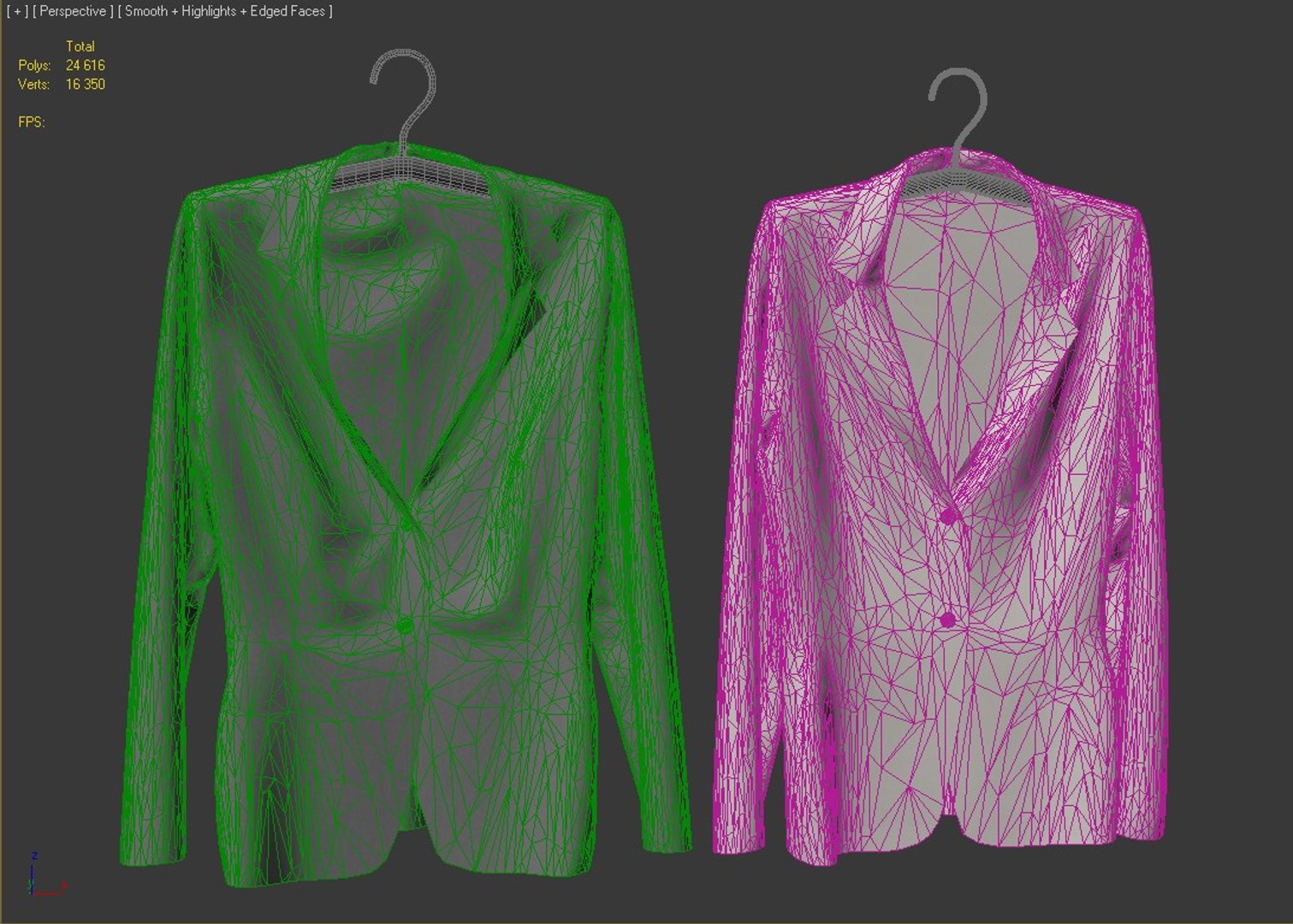 Realistic Jacket Hanger 3ds