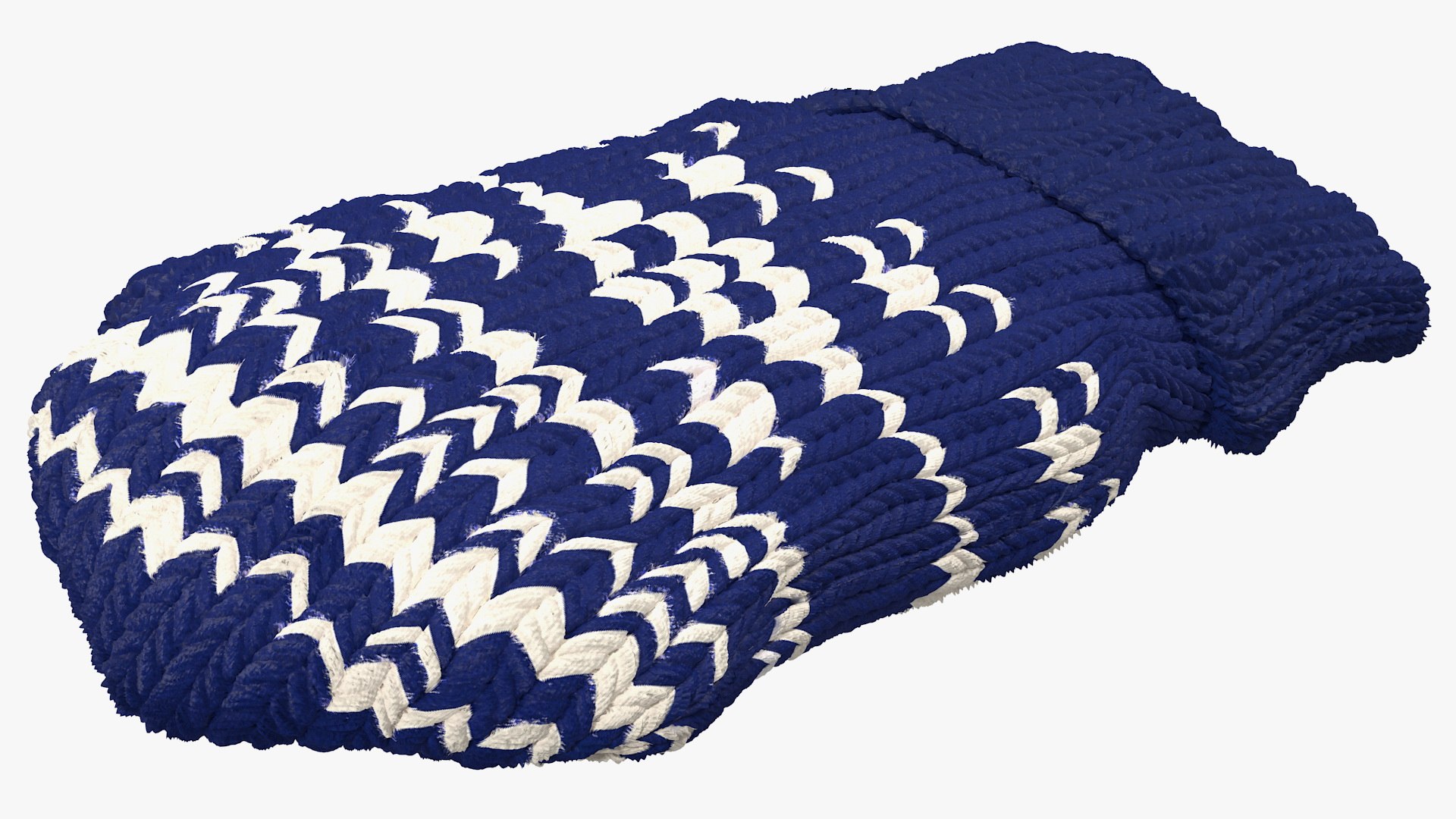 3D Knitted Blue Wool Mittens - TurboSquid 1565714