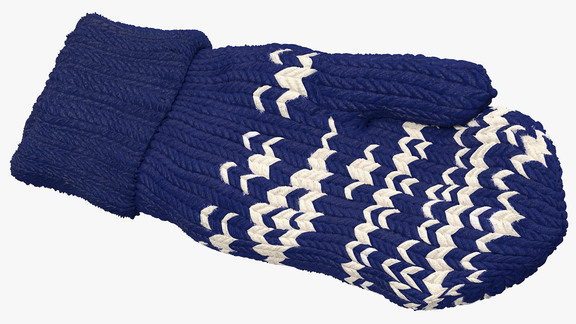 3D Knitted Blue Wool Mittens - TurboSquid 1565714
