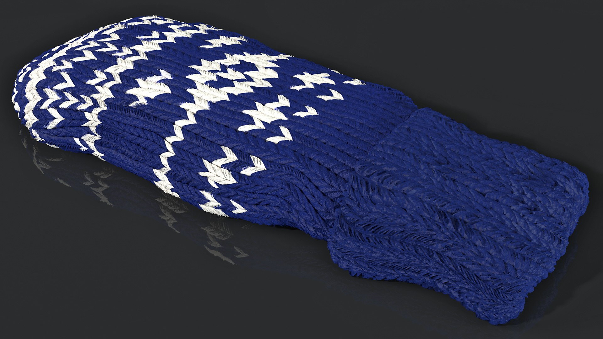 3D Knitted Blue Wool Mittens - TurboSquid 1565714