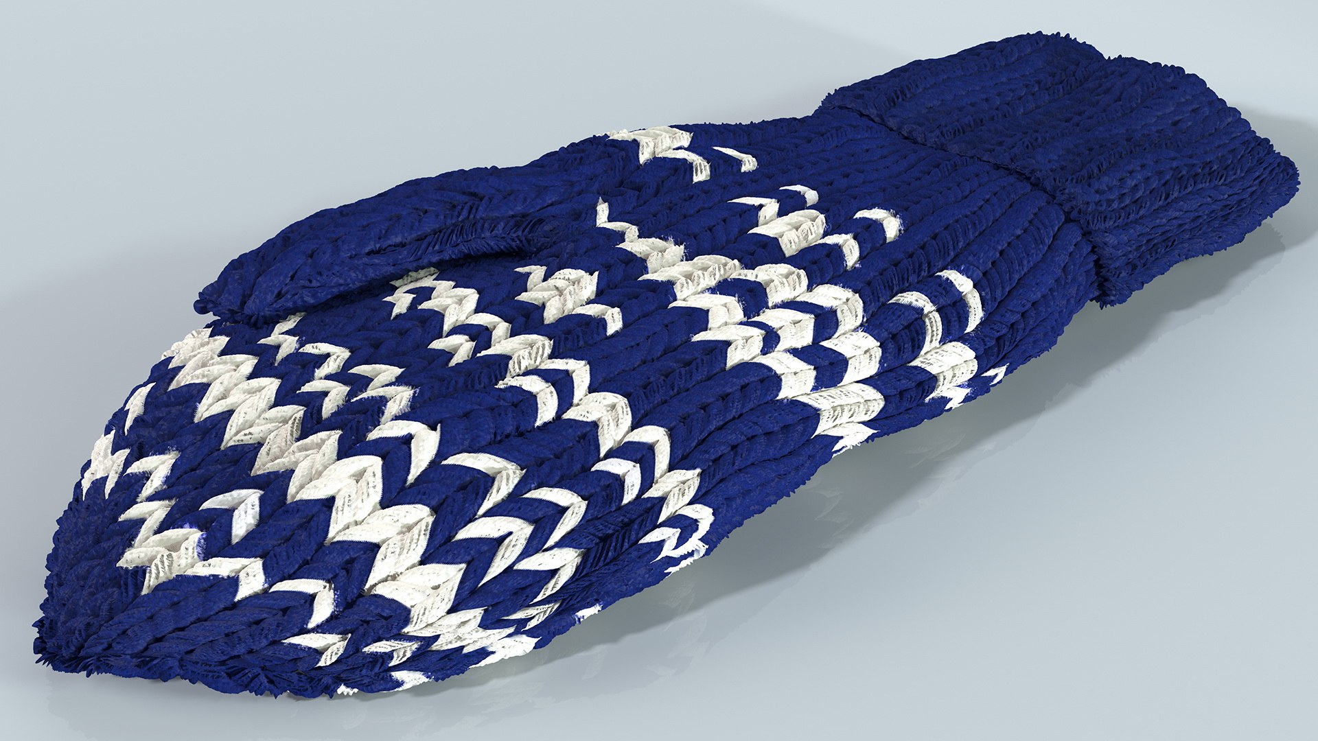 3D Knitted Blue Wool Mittens - TurboSquid 1565714