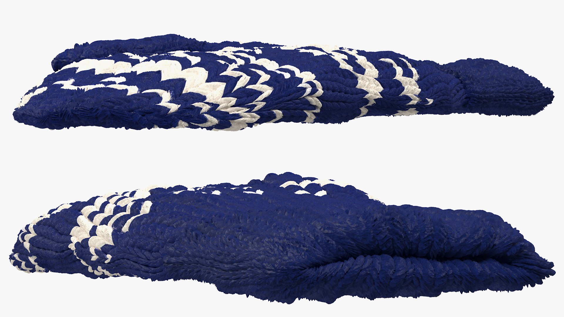 3D Knitted Blue Wool Mittens - TurboSquid 1565714