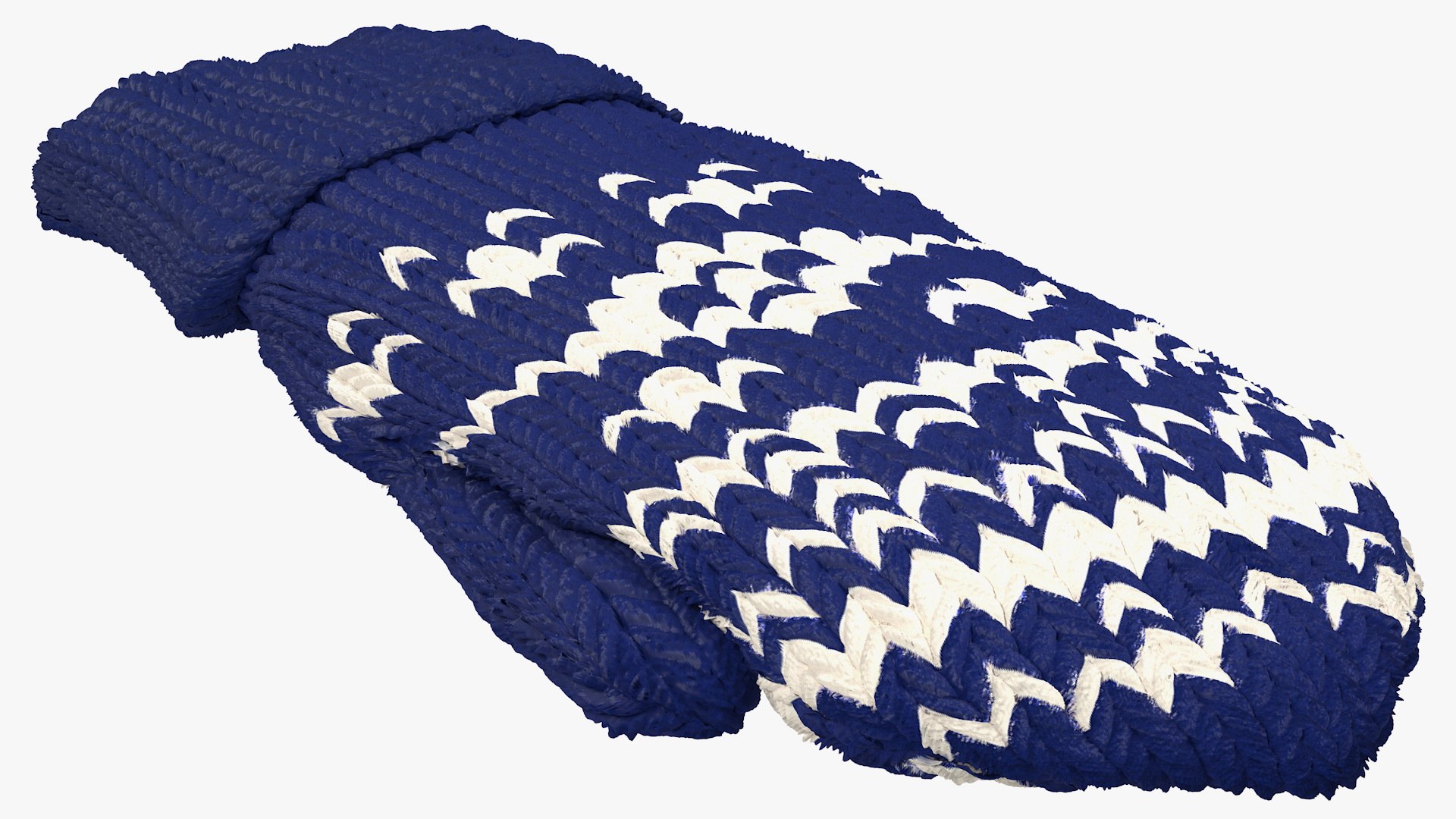 3D Knitted Blue Wool Mittens - TurboSquid 1565714