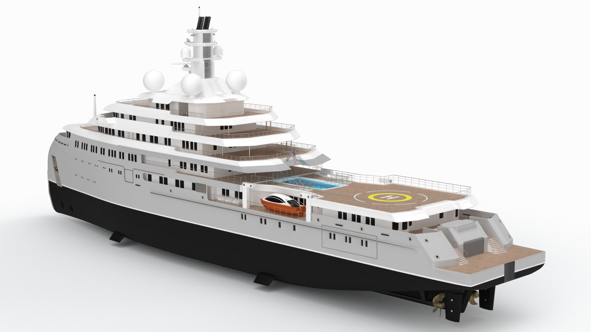 Shackleton Superyacht 3D Model - TurboSquid 2342477