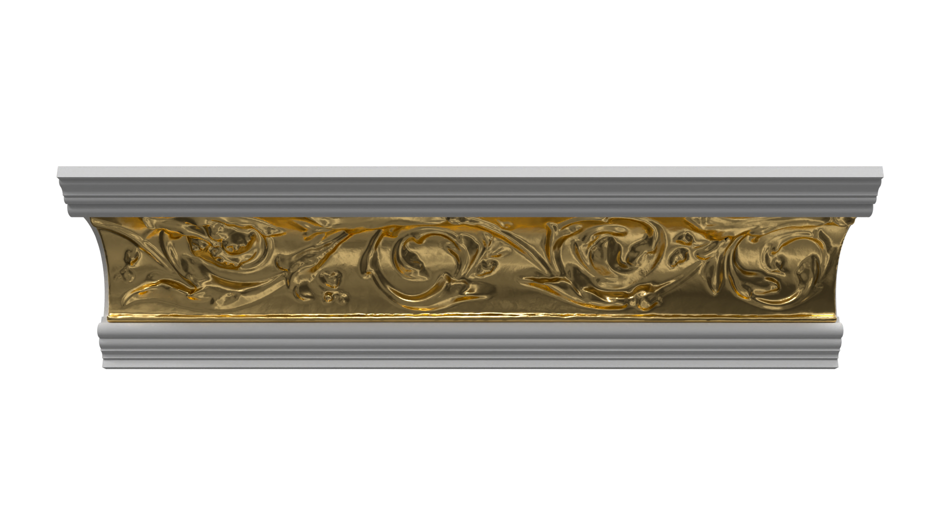 3D 3D Patterned Cornice Gypsum Plaster DK94 Model - TurboSquid 2008412