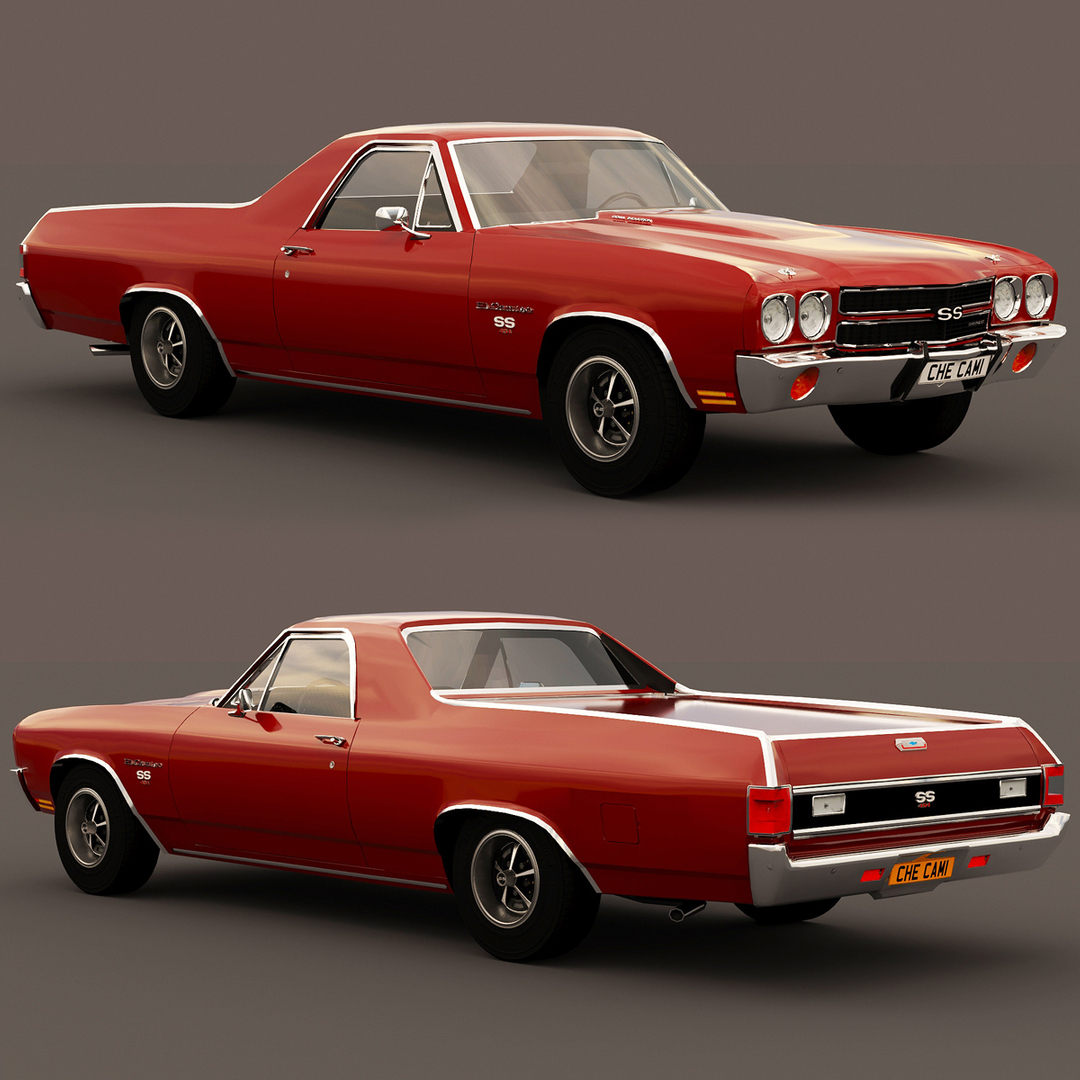 3D chevrolet el camino ss 454 1970 - TurboSquid 1976099