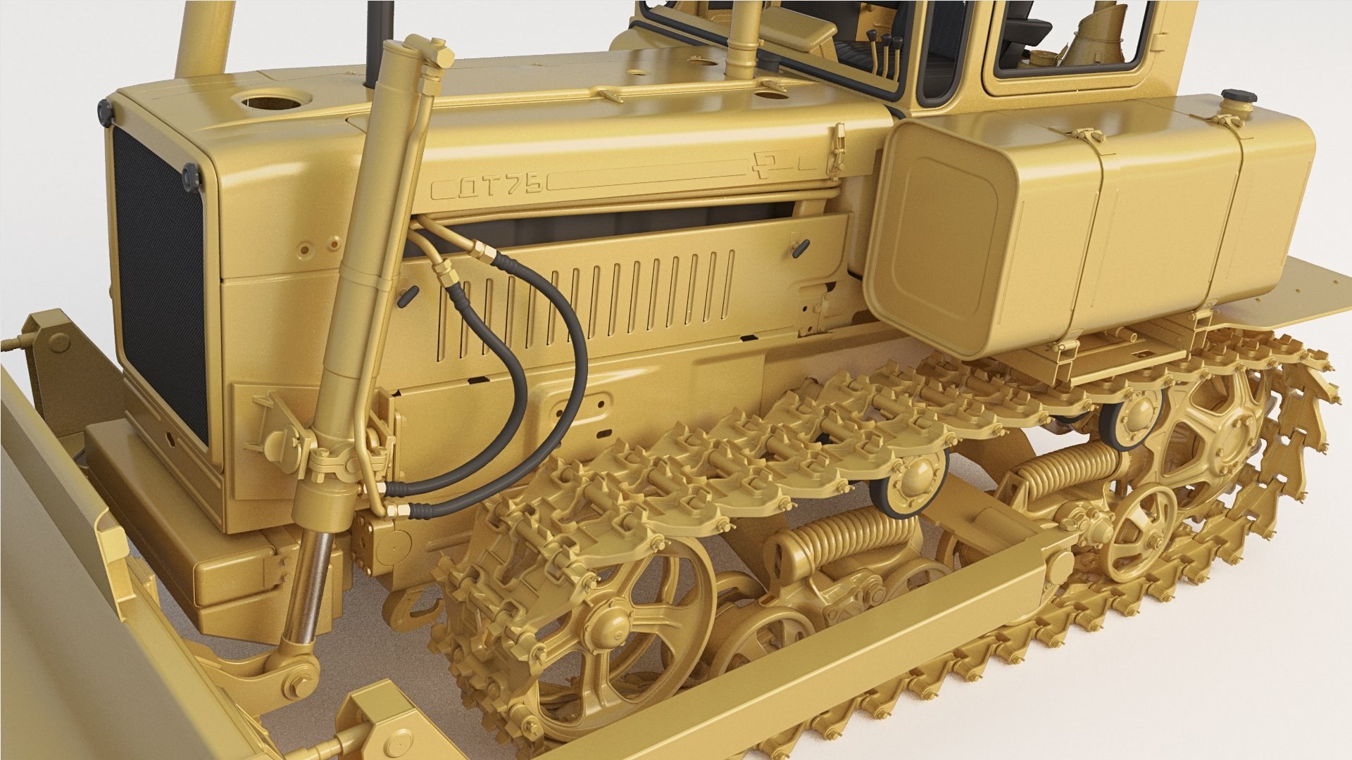 Bulldozer Dt-75b 75 3D Model - TurboSquid 1529250