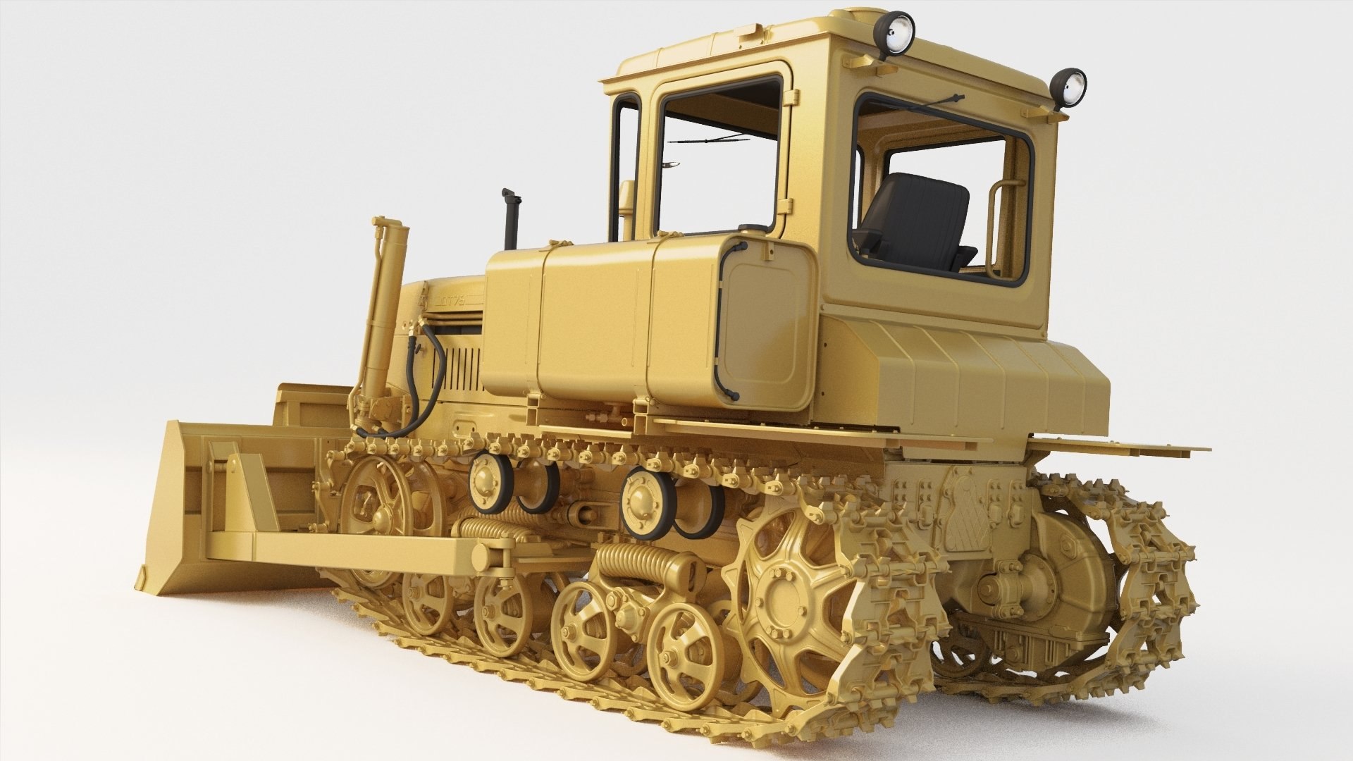 Bulldozer Dt-75b 75 3D Model - TurboSquid 1529250