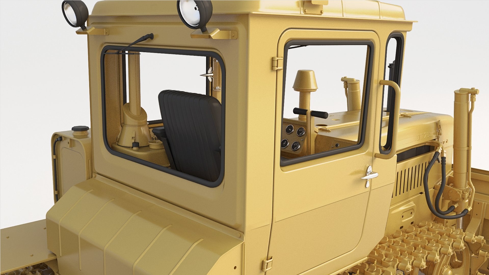 Bulldozer Dt-75b 75 3D Model - TurboSquid 1529250