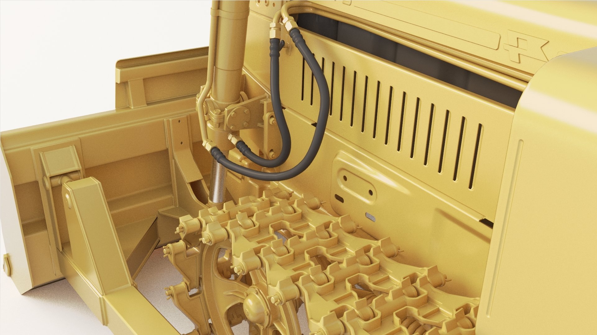 Bulldozer Dt-75b 75 3D Model - TurboSquid 1529250