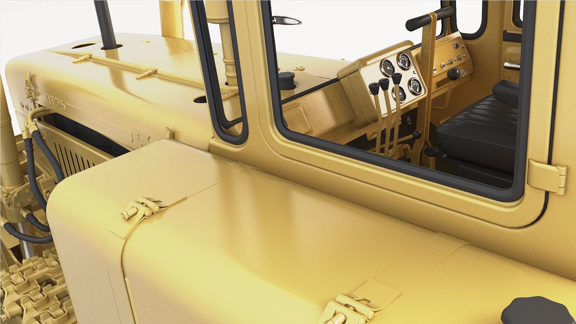 Bulldozer Dt-75b 75 3D Model - TurboSquid 1529250