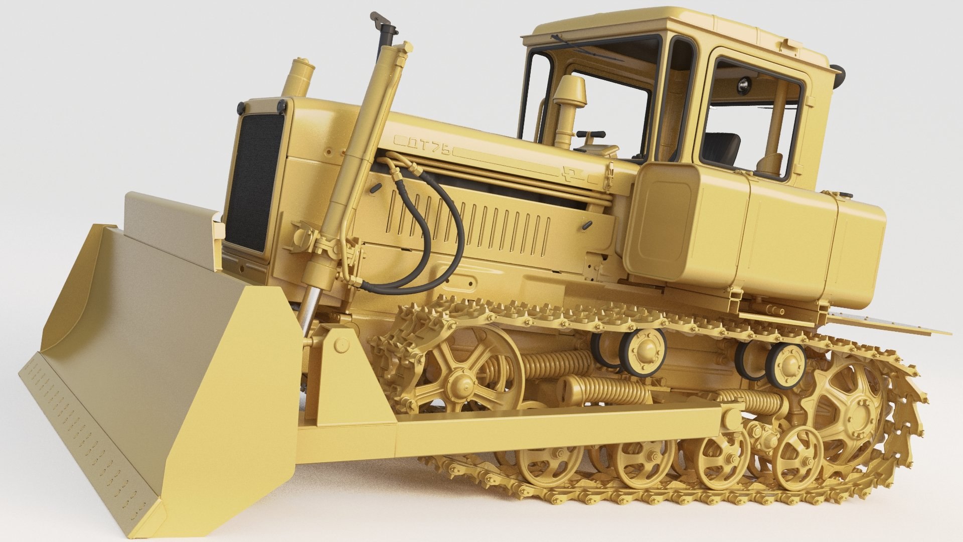 Bulldozer dt-75b 75 3D model - TurboSquid 1529250