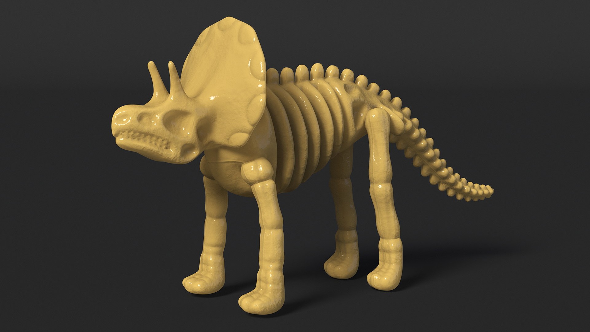 Triceratops Dinosaur Skeleton Toy 3D Model - TurboSquid 2177333