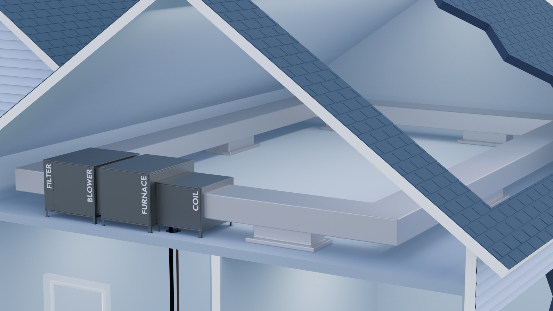 HVAC House Cutaway 3D - TurboSquid 2144400